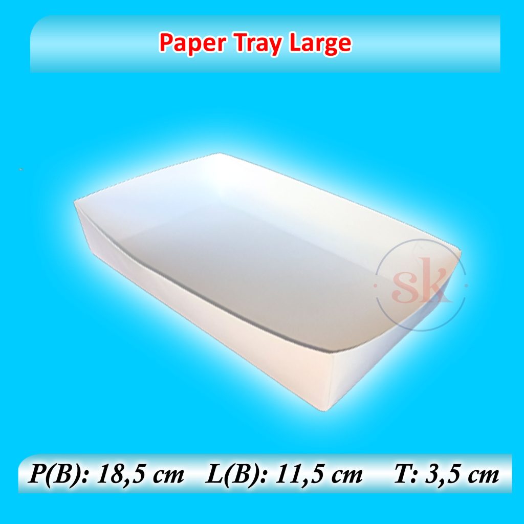 Paper Tray Food Putih Large | Sarana Kemasan
